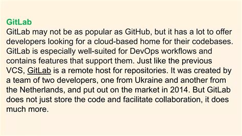 Difference Between Github Vs Gitlab Vs Bitbucket PPT