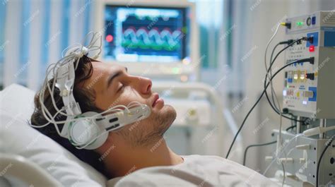 Premium Photo A Patient Undergoing Eeg Monitoring In A Neurology Clinic