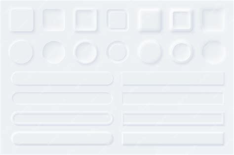 premium vector neumorphic ui ux white user interface elements