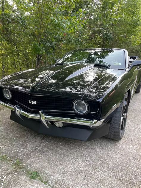 1969 Chevrolet Camaro Convertible Black 2ss For Sale