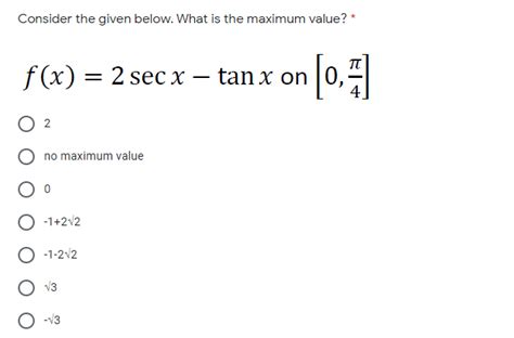 Solved Part 4 Optimization Using Calculus Answer
