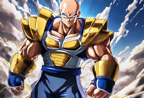 Nappa Saiyan Brute Force In Battle Premium Ai Generated Image