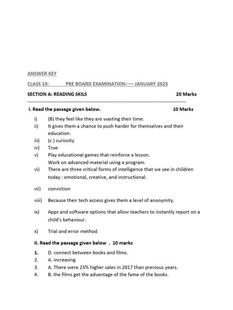 answer key pre boards pdf