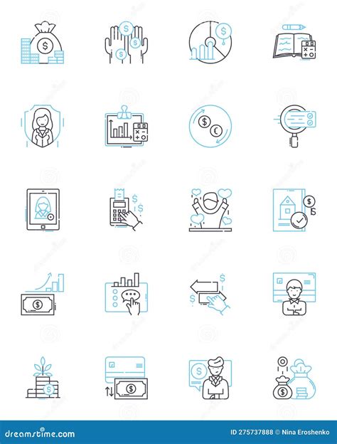 Social Nerking And Communication Linear Icons Set Nerking Online Connection Interaction