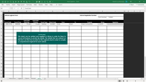 Excel Log Sheet Template