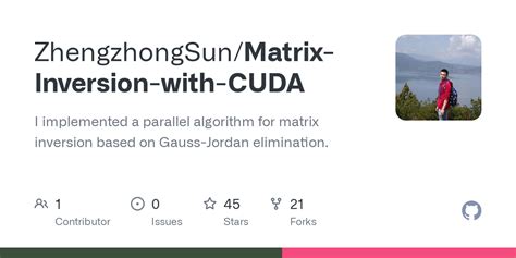 GitHub ZhengzhongSun Matrix Inversion With CUDA I Implemented A Parallel Algorithm For Matrix