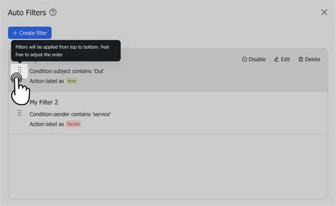 Create And Manage Filters