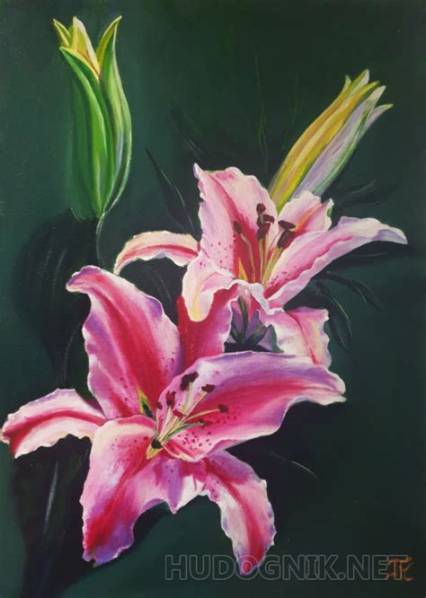 Картина Лилии Размеры 43x58 Год 2020 Цена 8000 рублей Художник