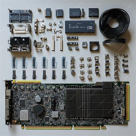 A Graphics Card Teardown Showing Individual Components Like Capacitors