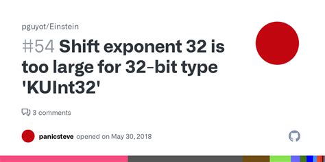 Shift Exponent Is Too Large For Bit Type KUInt Issue Pguyot Einstein GitHub