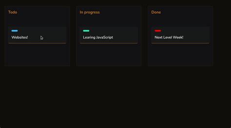 GitHub Rodrigo Dev Simple Kanban Board Drag End Drop HTML CSS E Javascript
