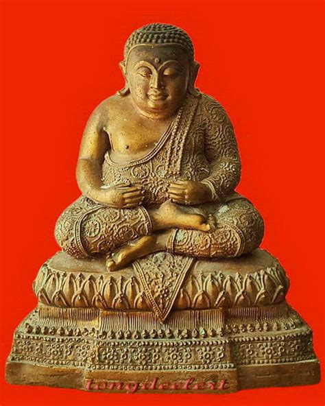 พระสังกัจจายน์บูชา เนื้อปูนผสมผง ลายจีวรดอก สวยมากค่ะ พระเครื่อง พระแท้ Webpra เว็บ พระ คอม