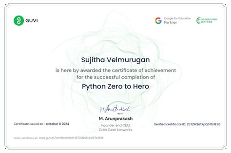 sujitha v on linkedin python guvi learningjourney programming