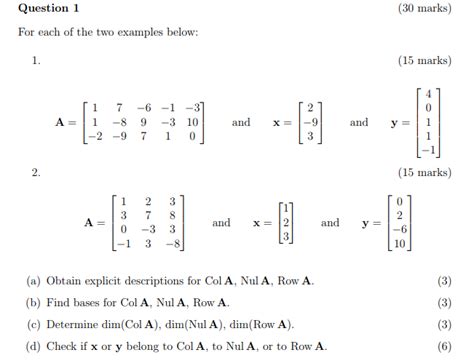 Solved Question 1 30 Marks For Each Of The Two Examples