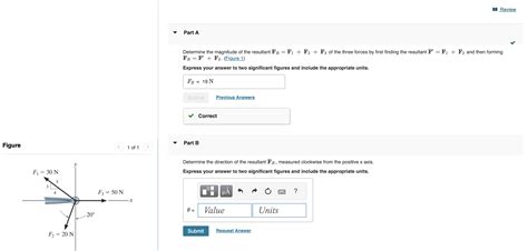 Solved Part Adetermine The Magnitude Of The Resultant