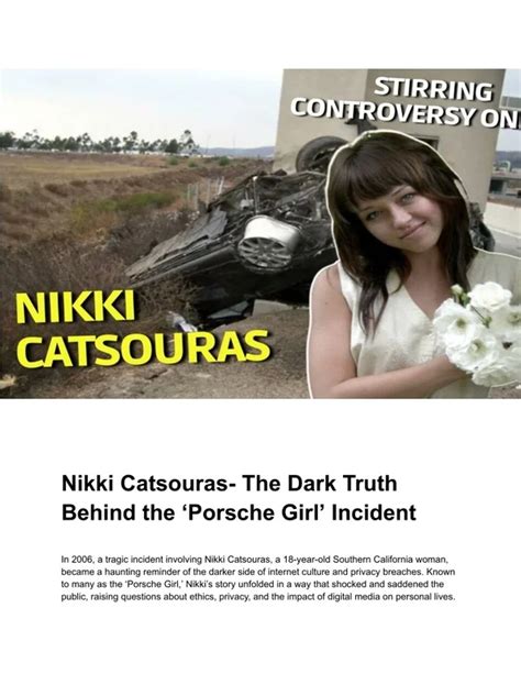 Ppt Nikki Catsouras The Dark Truth Behind The ‘porsche Girl