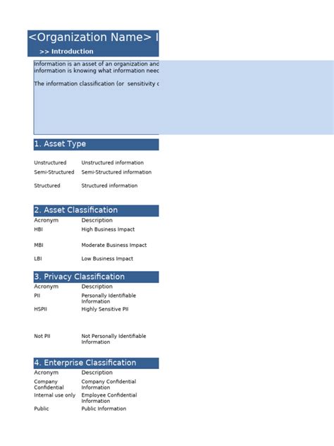 Information Classification Framework Pdf