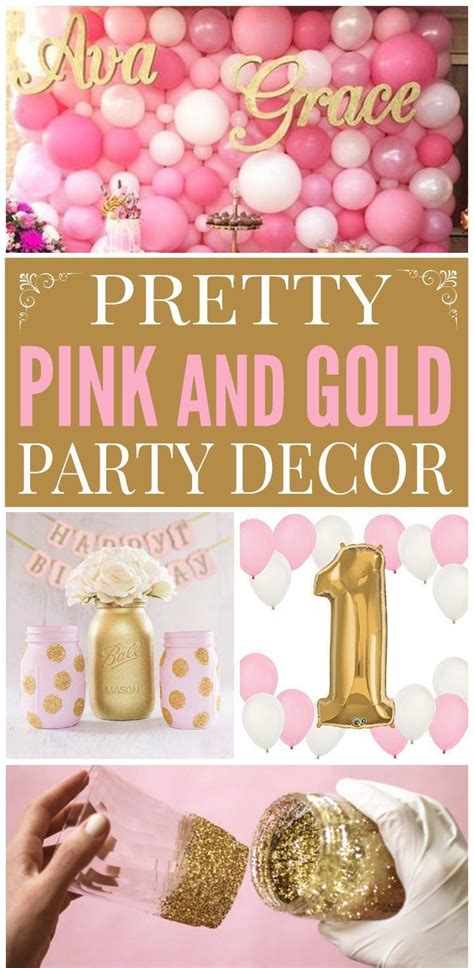 Pink And Gold Theme Birthday Party Birthday Party B2d Gold Party