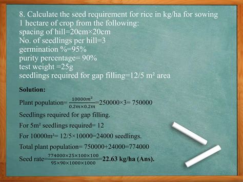 seed rate calculation pdf agriculture industries