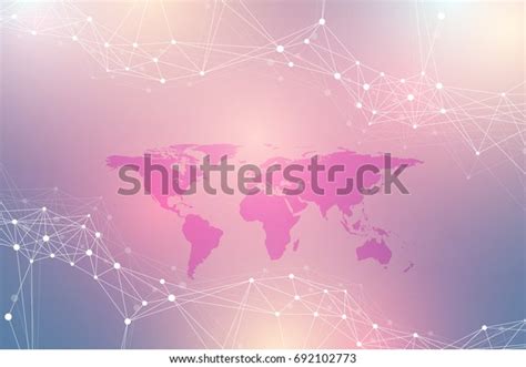 Political World Map Global Technology Networking Stock Vector Royalty