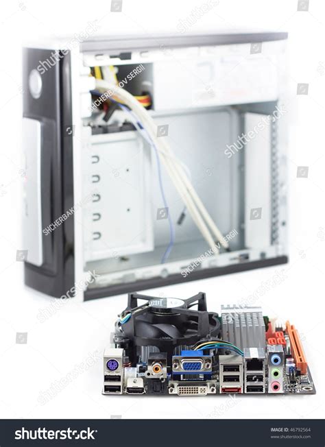 Assembled Computer System And Opened Computer Case Stock Photo 46792564 Shutterstock