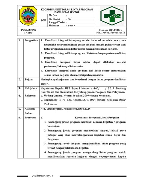 11 Koordinasi Integrasi Linprog Dan Linsek Pdf