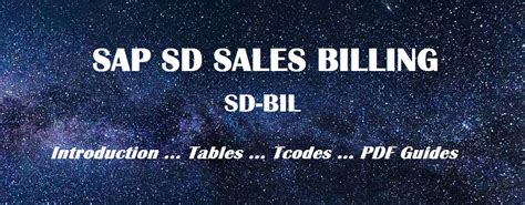Sap Sales Billing Sd Bil Module Tutorial Tables And Transaction Codes