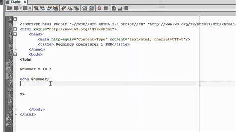 Php Kursus Tutorials For Begyndere 3 Regningsoperatører I Php Youtube