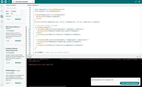 Error Exit In Arduino IDE IDE X Arduino Forum