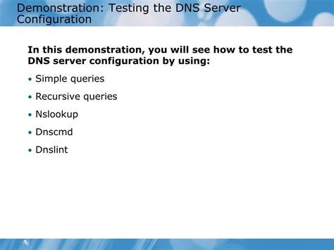 Ppt Module 2 Configuring And Troubleshooting Dns Powerpoint Presentation Id 5436659