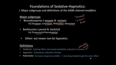 Sedative Hypnotics Benzodiazepines And Barbiturates Youtube