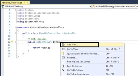 How To Add A View In ASP NET MVC DiscountASP NET