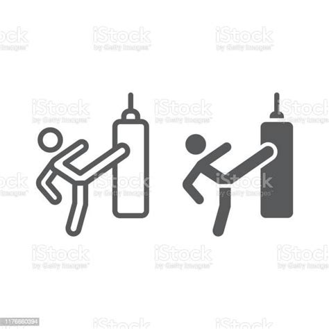 타이어 싸움 라인과 문양 아이콘 훈련과 권투 선수 권투 기호 벡터 그래픽 흰색 배경에 선형 패턴 10에 대한 스톡 벡터 아트 및 기타 이미지 Istock