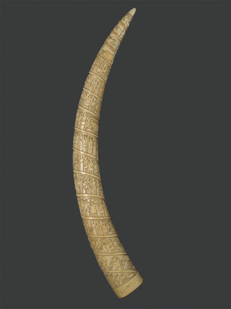 Filebrooklyn Museum 35679 Elephant Tusk Carved With Figures In Relief