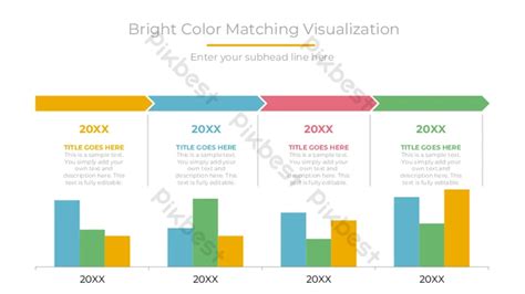 Sets Of Bright Color Matching Visualization PPT Chart PowerPoint PPTX Template Free