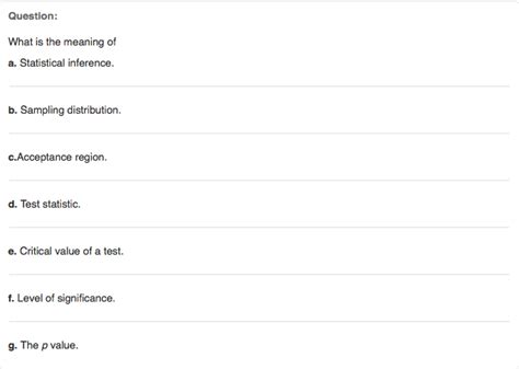 Solved What Is The Meaning Of Statistical Inference