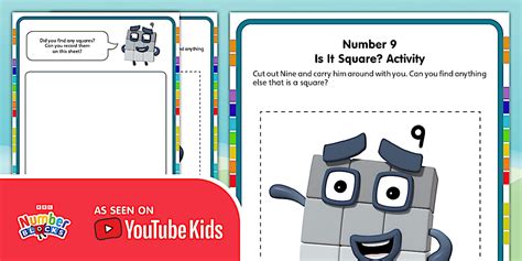 Numberblocks Number 9 Is It Square Activity Teacher Made