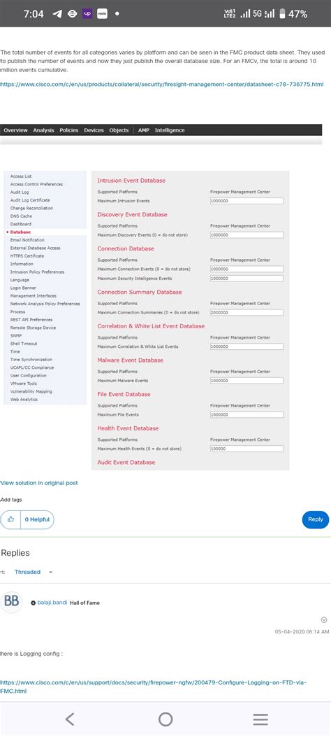 Solved Log Rotation For Cisco Fmc Cisco Community