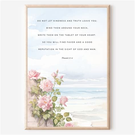 Proverbs 3 3 4 Do Not Let Kindness And Truth Leave You Printable Wall