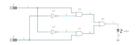 Two Input XOR Gate Multisim Live