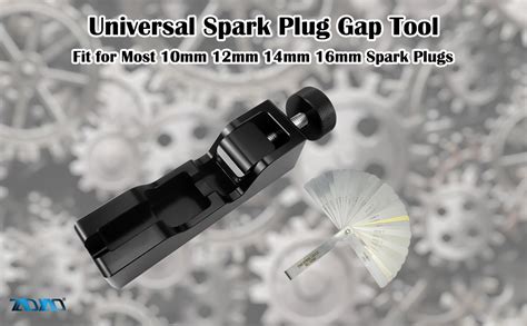 Amazon.com: Universal Spark Plug Gap Tool with Feeler Gauge Fit for Most 10mm 12mm 14mm 16mm ...