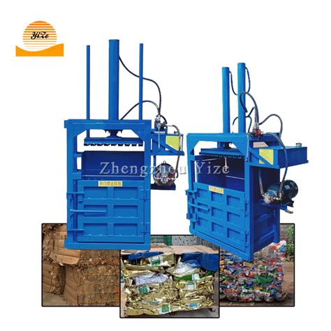 Hydraulic Plastic Bottle Cardboard Press Carton Compactor Vertical