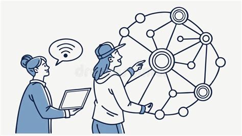 Tech Collaboration Vector Art People Connecting With Network Vector Design Generative Ai Stock