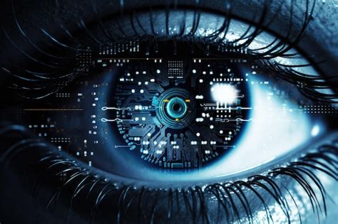Premium Ai Image Sensor Implanted Chip Into Human Eyeartificial