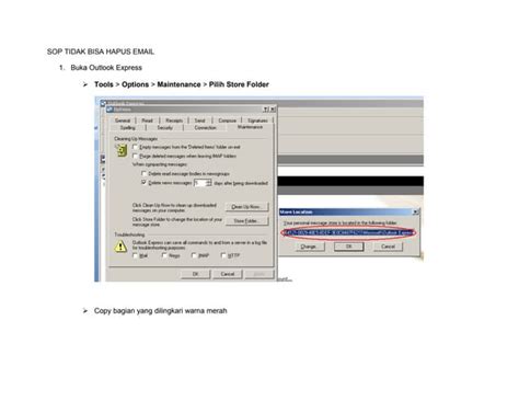 Sop Tidak Bisa Hapus Email Oe Ppt