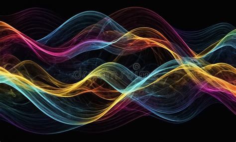 Colorful Abstract Waves Create Dynamic Visual Patterns In A Mesmerizing Display Of Light And