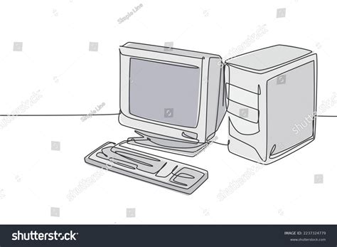 Single Continuous Line Drawing Retro Old Stock Vector Royalty Free 2237324779 Shutterstock