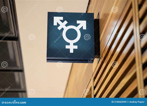 Restroom Sign For Male Identifying And Non Binary Royalty Free Stock