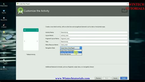 Android Tabs Fragments Swipe Tabs Wintech Tutorials