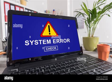 Laptop Screen With System Error Concept Stock Photo Alamy